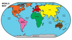 5 Free Full Details Blank World Map With Oceans Labeled In PDF