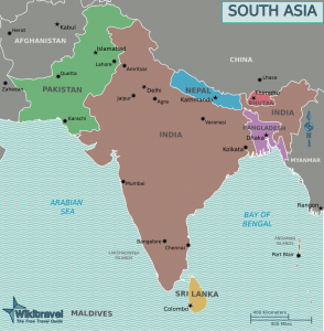 6 Free Printable Labeled South Asia Physical Map With Countries PDF ...