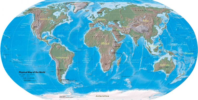 5 Large Printable World Map PDF - Free Download