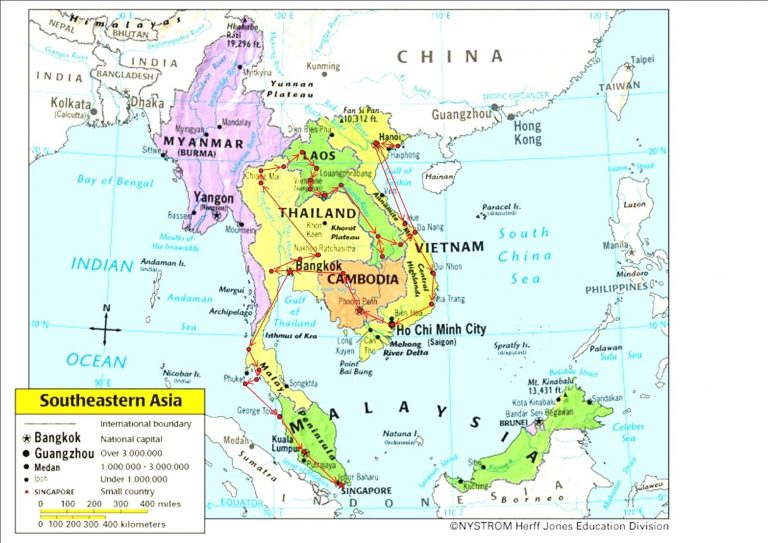 4 Free Printable Western Asia Map