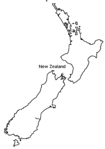 7 Free Printable Map Of New Zealand Outline With North & South Island