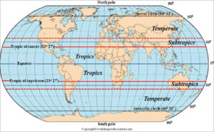 4 Free Compact Printable World Maps With Tropics And Equator