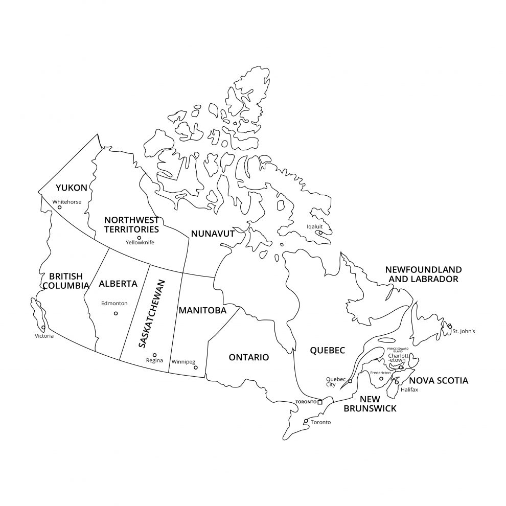 7 Free Printable Canada Map With Cities