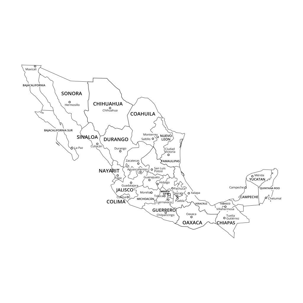Free Printable Mexico Maps | World Map With Countries