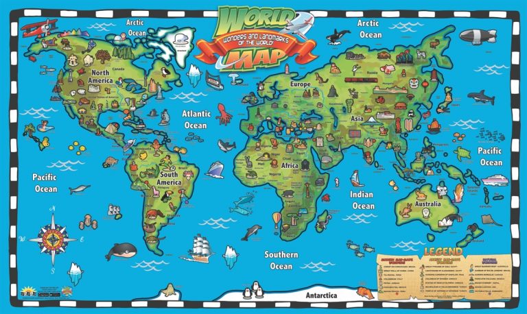 5 Free Blank Interactive Printable World Maps For Children