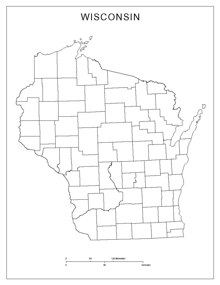 8 Free Printable Map Of Wisconsin With Cities PDF Download