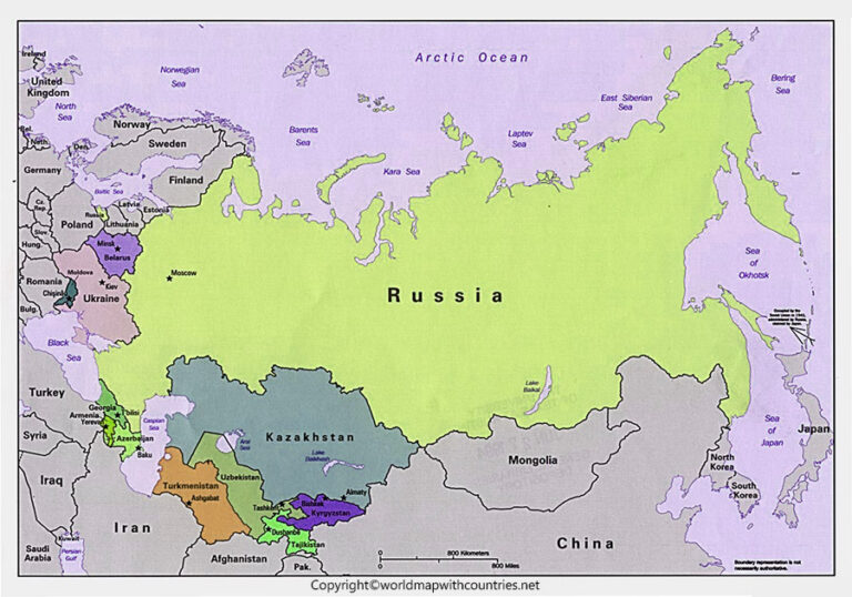 3 Free Printable Blank Map Of Russia And Labeled In PDF